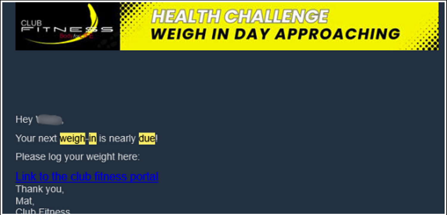 Weight Loss Challenges - Club Fitness